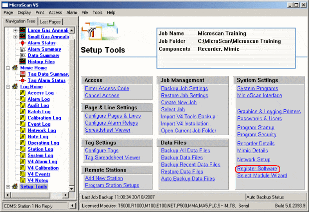 MicroScan V5 - Import New Licence - Intech Instruments Ltd