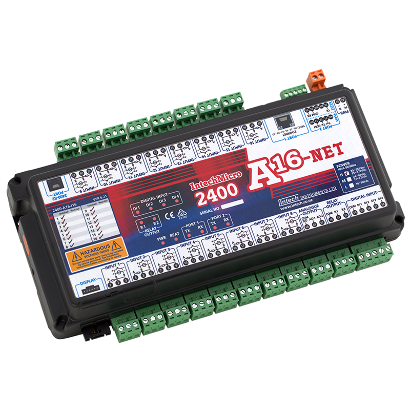 Universal Analog Input Intech 2400-A16-NET - Intech Instruments Ltd